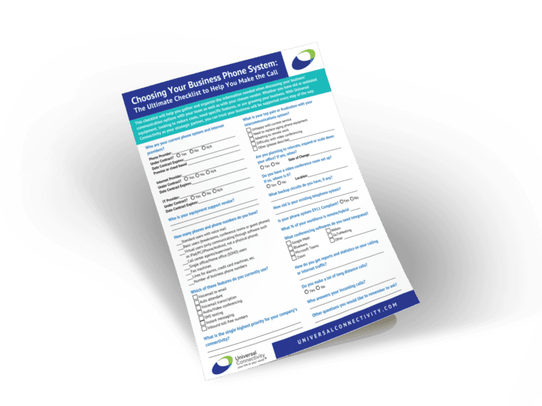 Business Phone Systems Checklist - Universal Connectivity